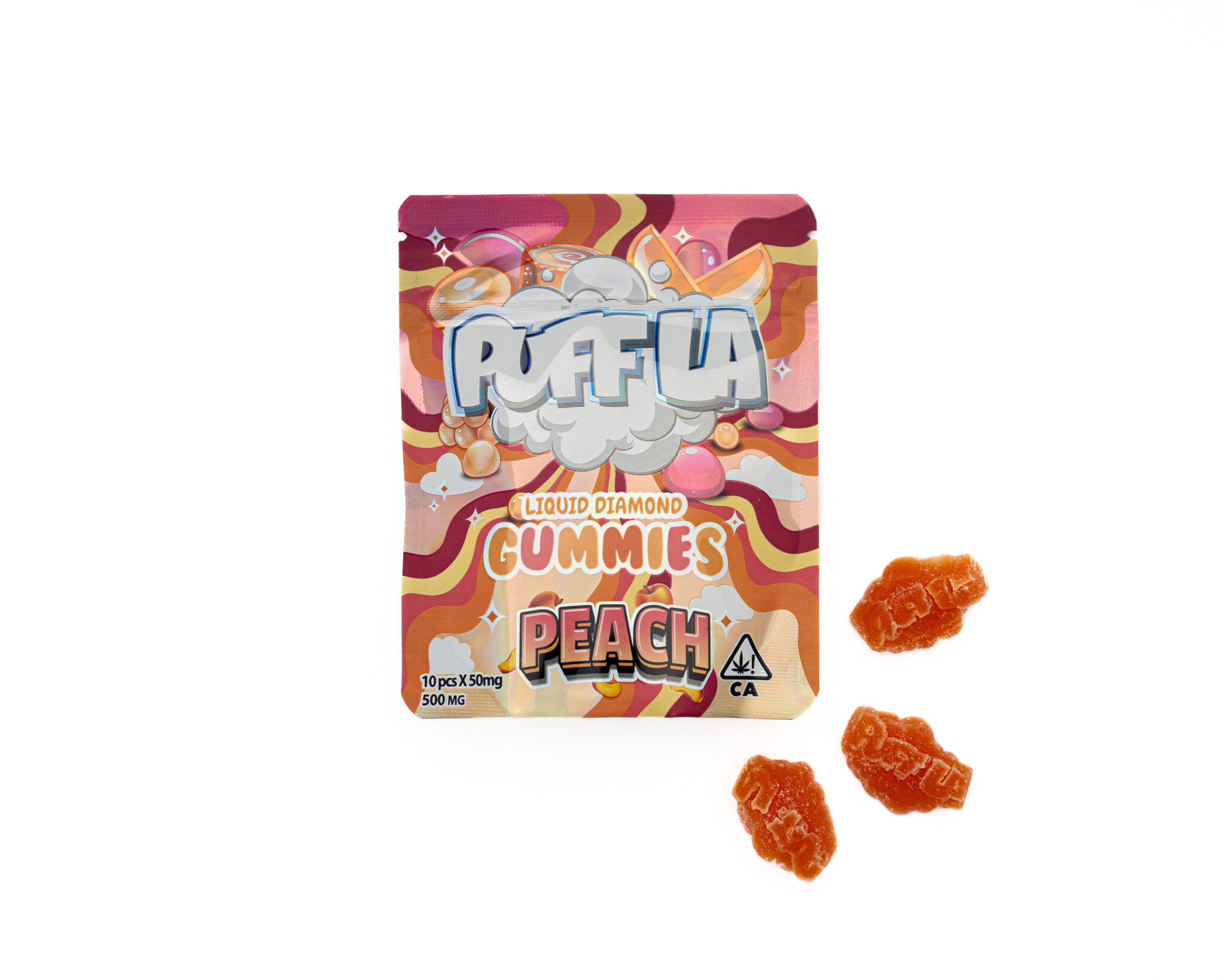 PUFF LA - GUMMIES - W/ LIQUID DIAMONDS - 500MG (10 PIECES - 50MG PER ...