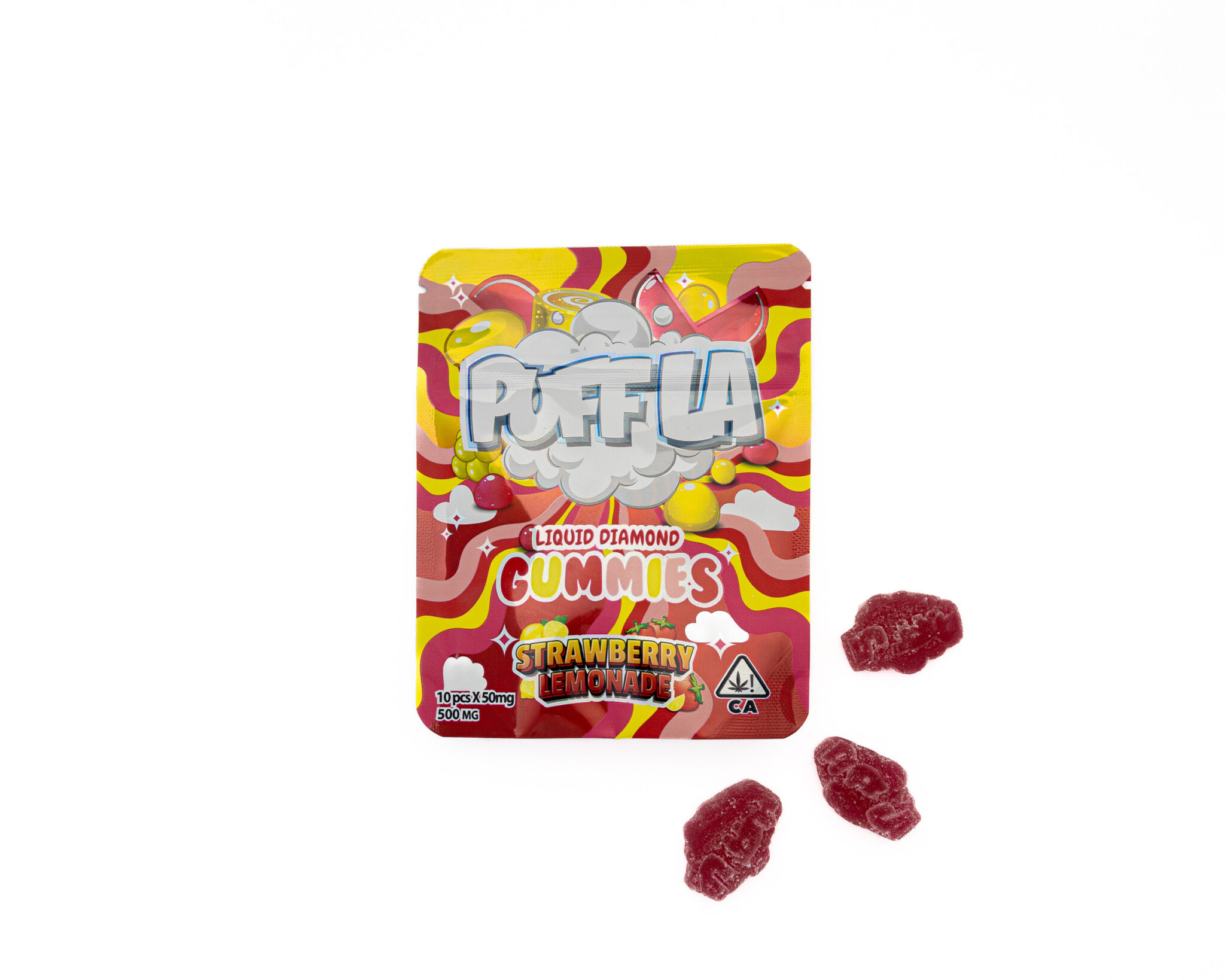 PUFF LA - GUMMIES - W/ LIQUID DIAMONDS - 500MG (10 PIECES - 50MG PER ...