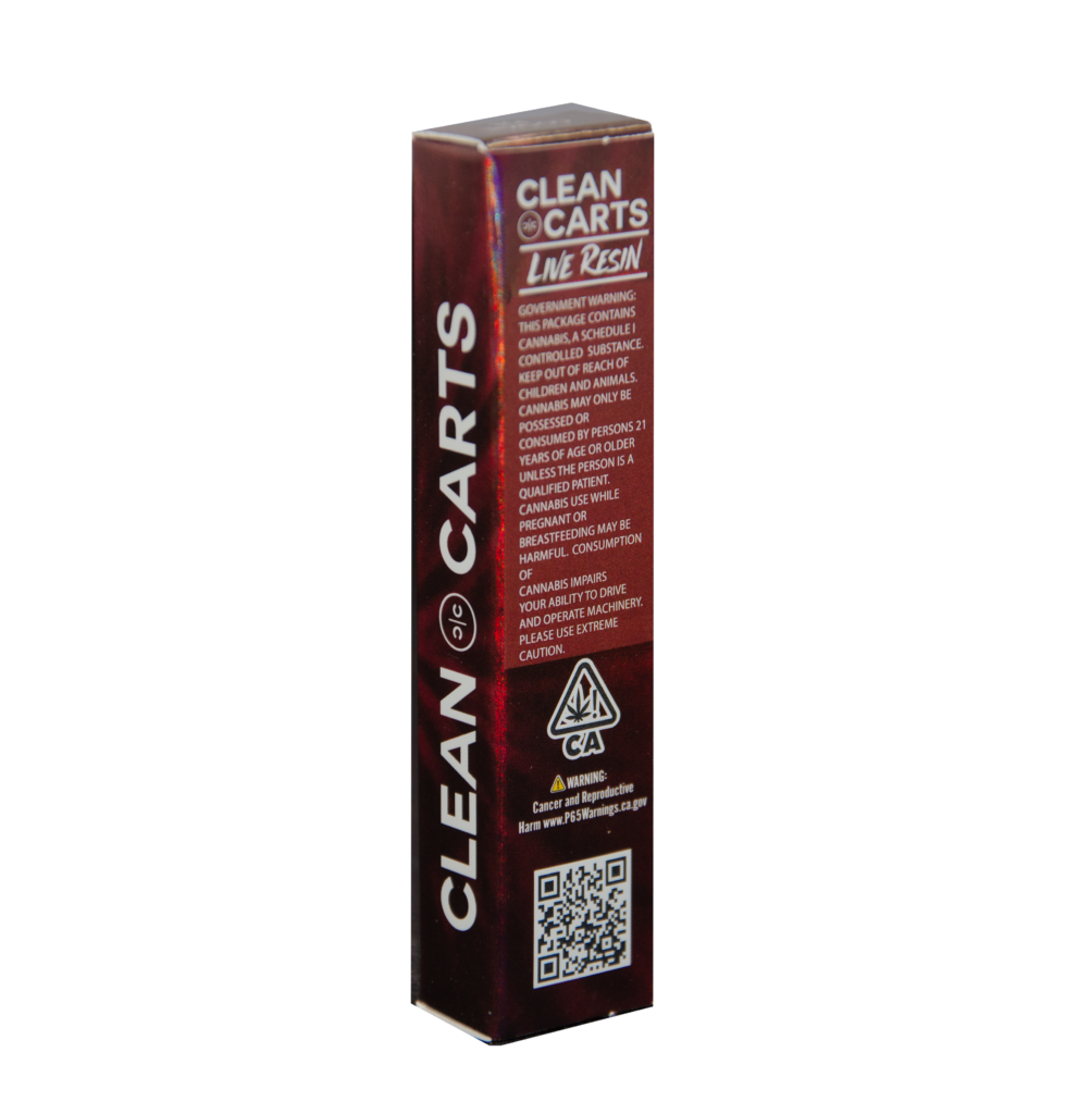 CLEAN CARTS DISPOSABLE LIVE RESIN CART VAPE PEN 1GM (1000MG) - Gotham ...