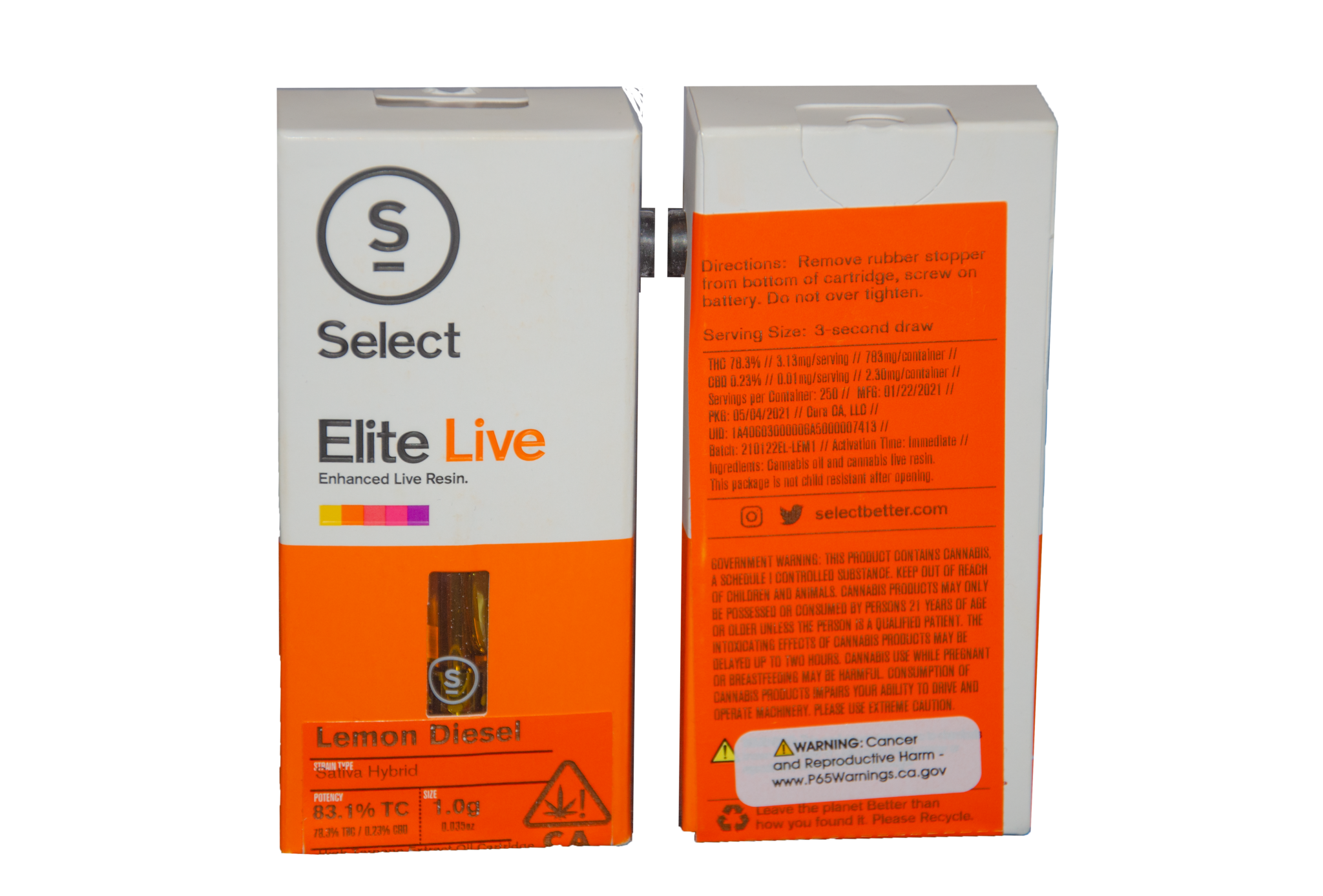 SELECT ELITE FULL GRAM (1G) (1000MG) LIVE RESIN CART - Gotham Medical ...