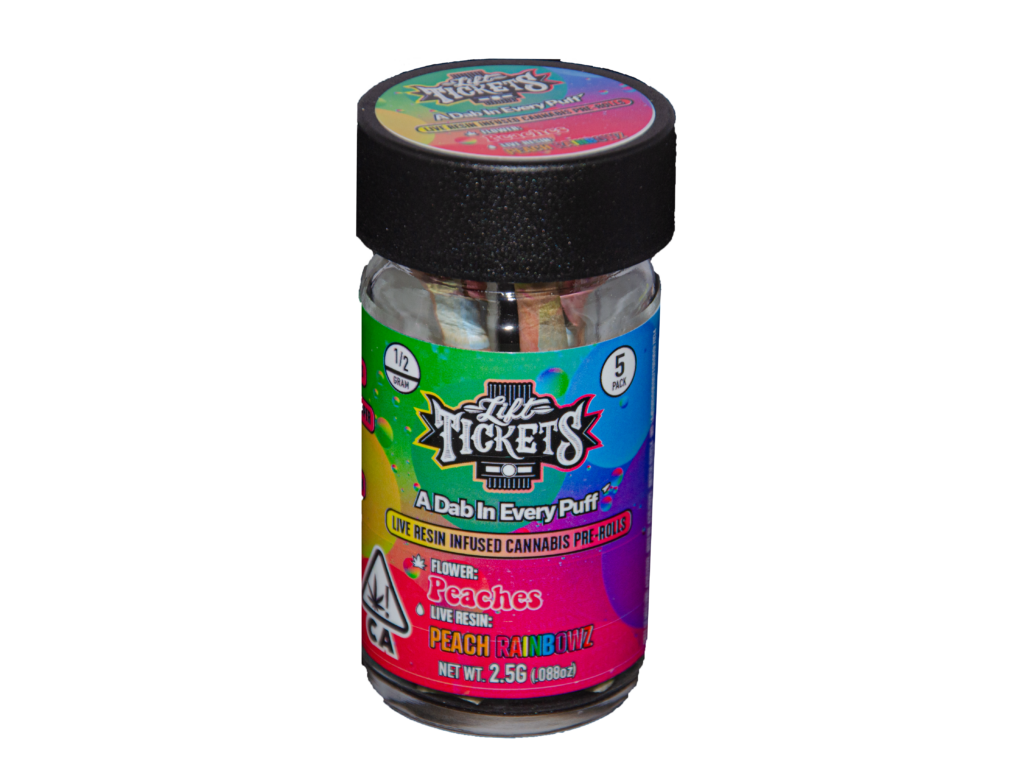 LIFT TICKETS PREROLLS - INFUSED PREROLLS W/ LIVE RESIN - 5 PER PACK (0 ...