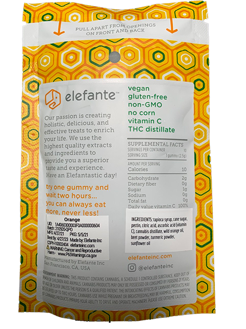 ELEFANTE - GUMMIES - 100MG (10 PIECES - 10MG EACH) - Gotham Medical and ...