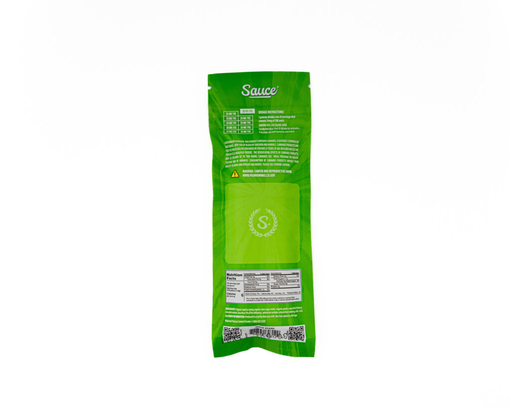 BURSTS BY SAUCE - GUMMIES - ORGANIC BURSTS W/LIVE RESIN - 800MG (200MG ...