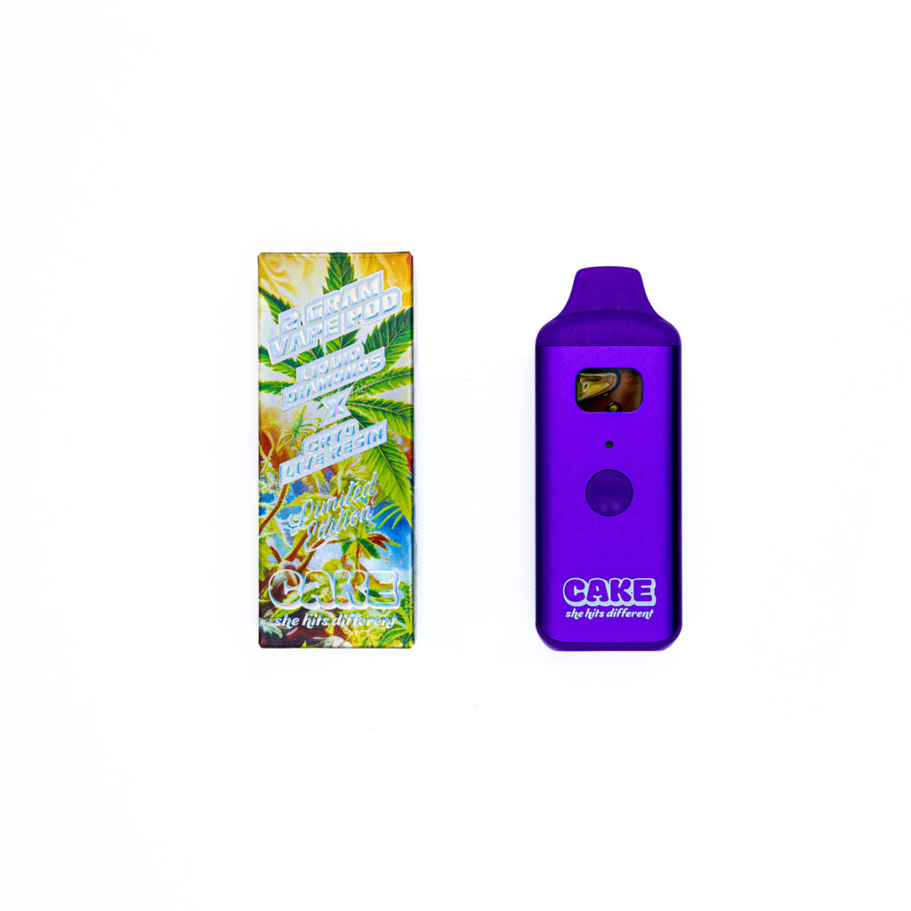 CAKE - DISPOSABLE RECHARGABLE VAPE CARTS - LIQUID DIAMONDS X CRYO LIVE ...