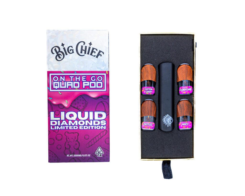 BIG CHIEF - VAPE CARTS - QUAD POD KIT - W/LIQUID DIAMONDS - LIMITED ...
