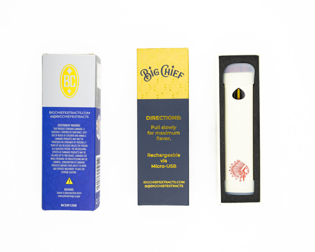 BIG CHIEF - DISPOSABLE RECHARGABLE VAPE CARTS - 100% LIVE RESIN - 1GM ...