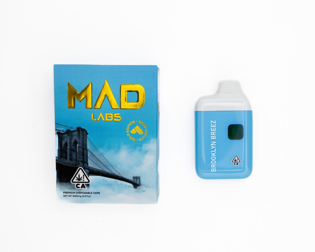 MAD LABS - DISPOSABLE RECHARGEABLE VAPE CARTS - 2GM (2000MG) - Gotham Medical and Rec Dispensary