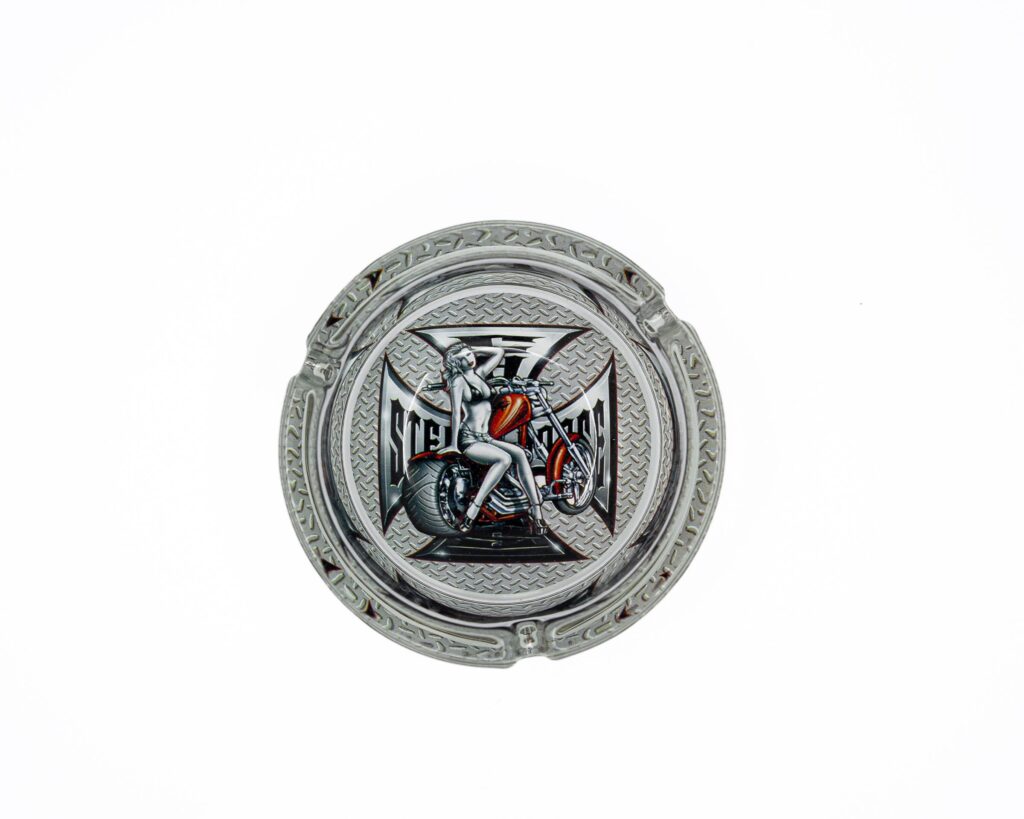 CHOPPERS - GLASS ASHTRAY - BIKE THEME - Gotham Medical and Rec Dispensary